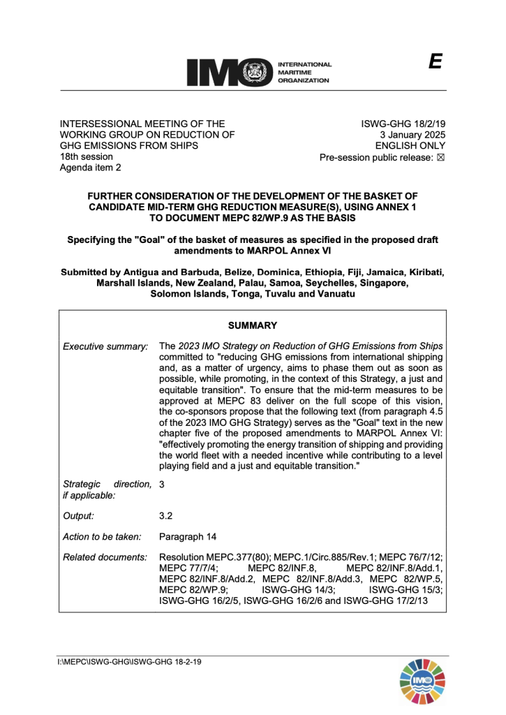 MEPC 83 & ISWG GHG 18-19 - Micronesian Center for Sustainable Transport